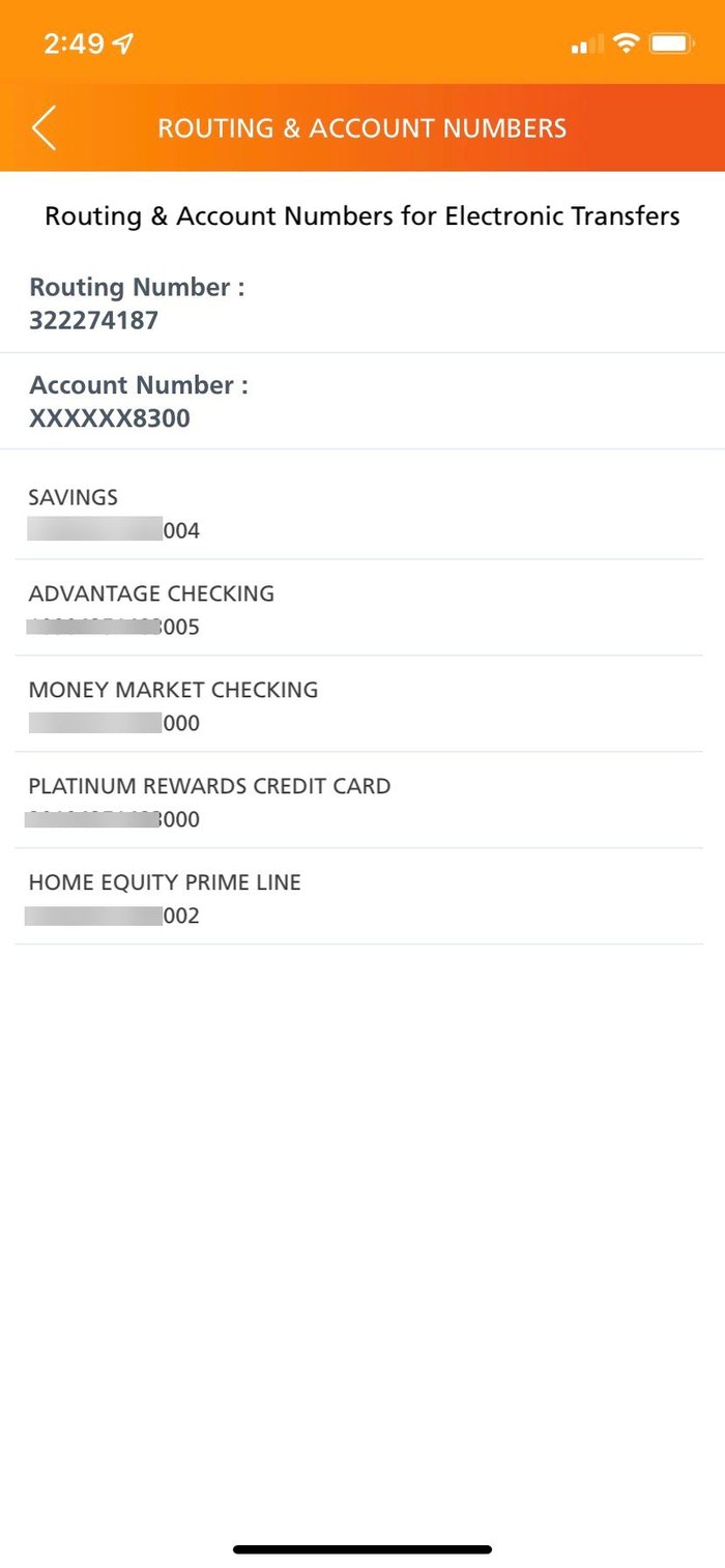 Mobile App: How to Find Your Routing and Account Numbers