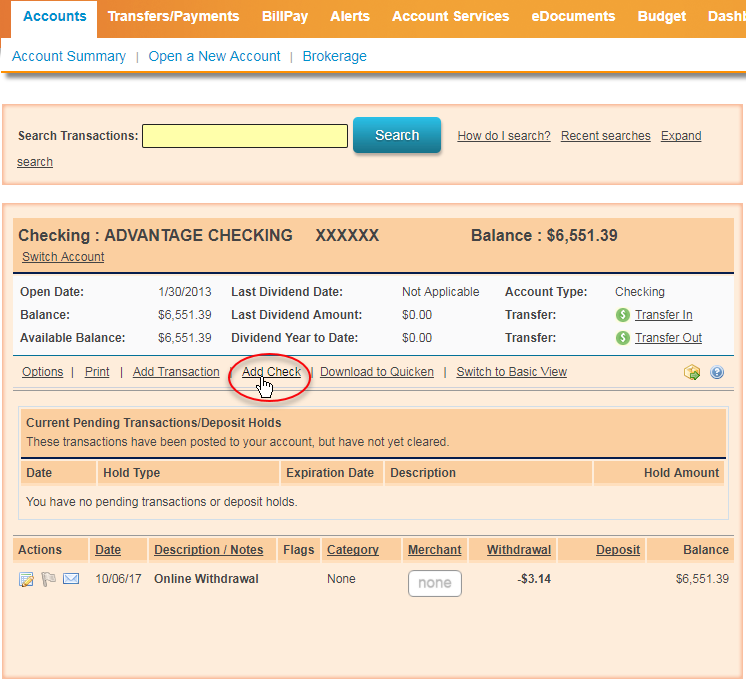 Balancing Your Checking Account