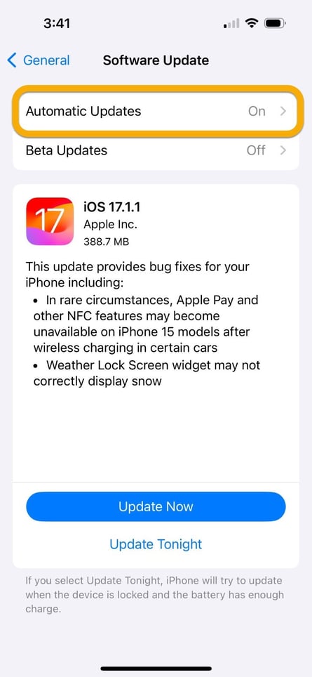 Turn On Automatic Updates